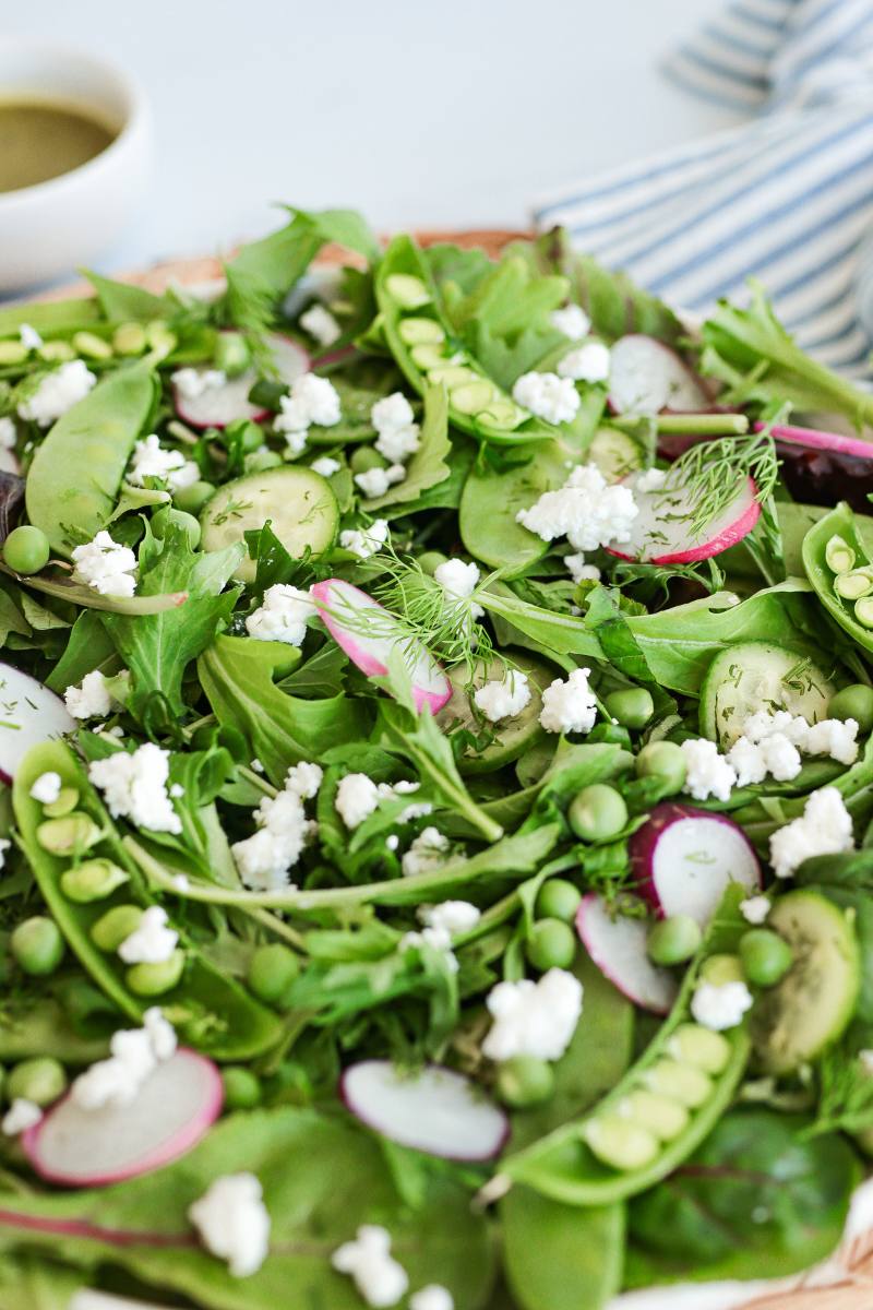 Spring Pea Salad with Goat Cheese | Sweet New Roots