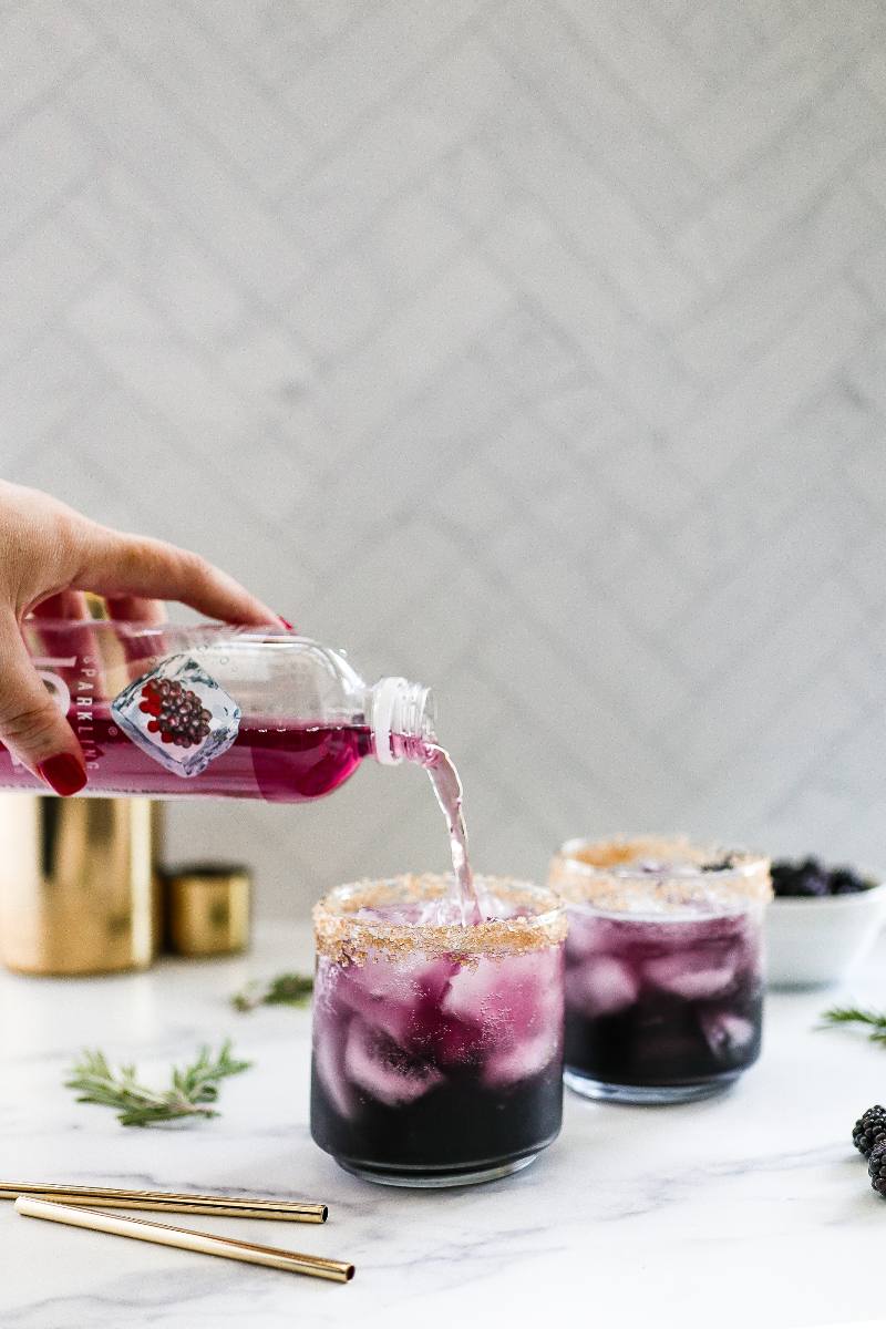 Sparkling Purple Mocktail {Low-Sugar & Ready in 10 Minutes!}